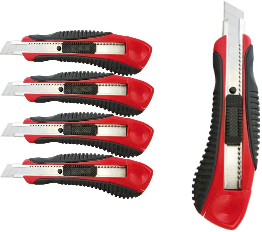 Cuttermesser aus Metall und Anti-Rutsch beschichtetem Griff